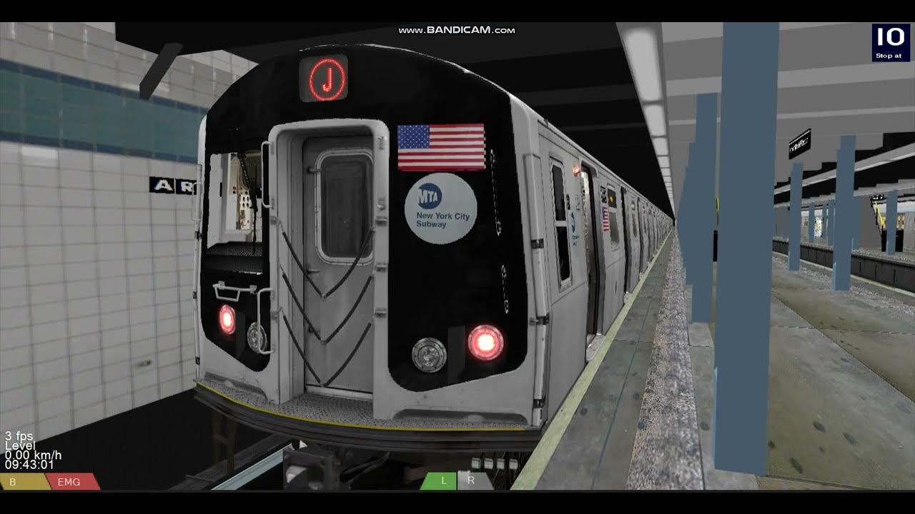 OpenBVE 2022 New R160A Alstom J train arriving & terminating at Arnett Street-Elizabeth - YouTube