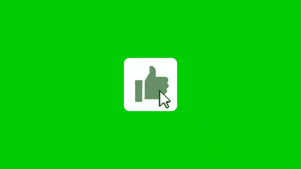 Like Button Green Screen - YouTube