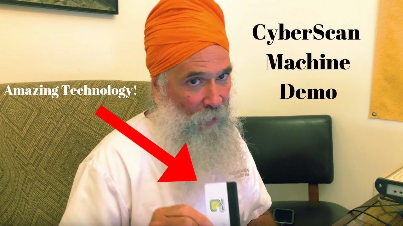 Dr. Har Hari Khalsa shows off the Cyberscan machine. - YouTube