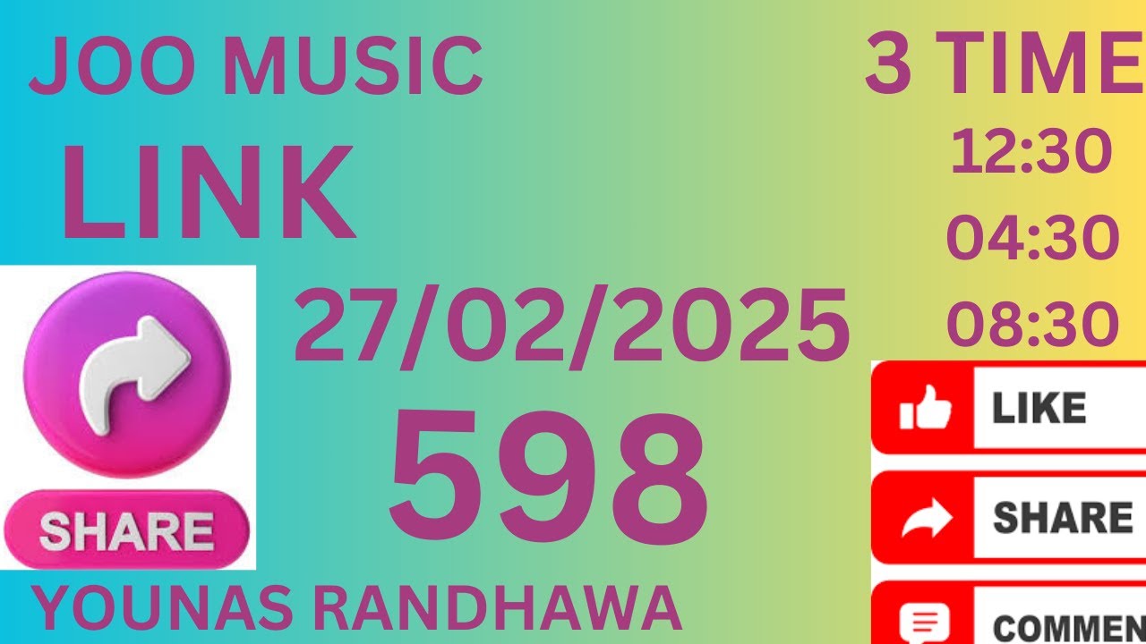 JOO MUSIC SILVER 3 GUESS TODAY, 27/02/2025 ,JOO LUCKY NUMBER - YouTube