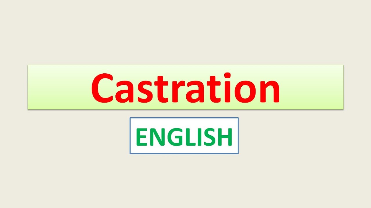 CASTRATION (English) - YouTube