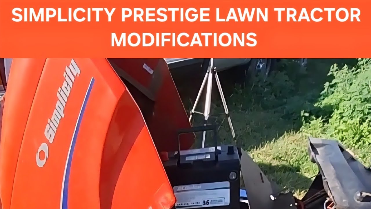 SIMPLICITY PRESTIGE LAWN TRACTOR MODS, BATTERY AND DECK. - YouTube