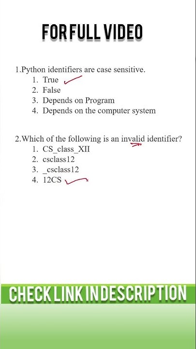 🔥Python Revision Tour Solved MCQ 1 #short #viral #trending #python - YouTube