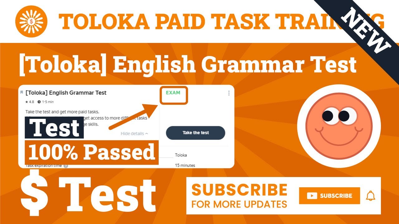 [Toloka] English Grammar Test Toloka. 100% Passed - YouTube
