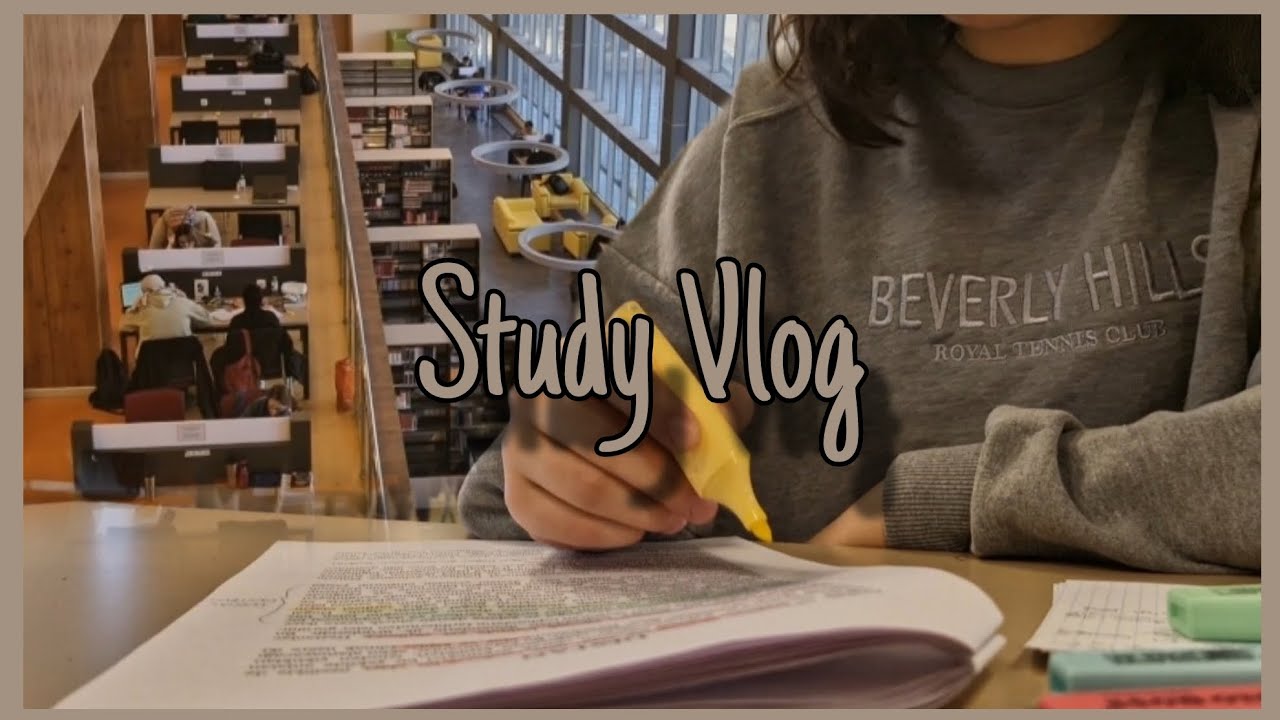 Study Vlog - Studying in the library all day and Library tour - YouTube