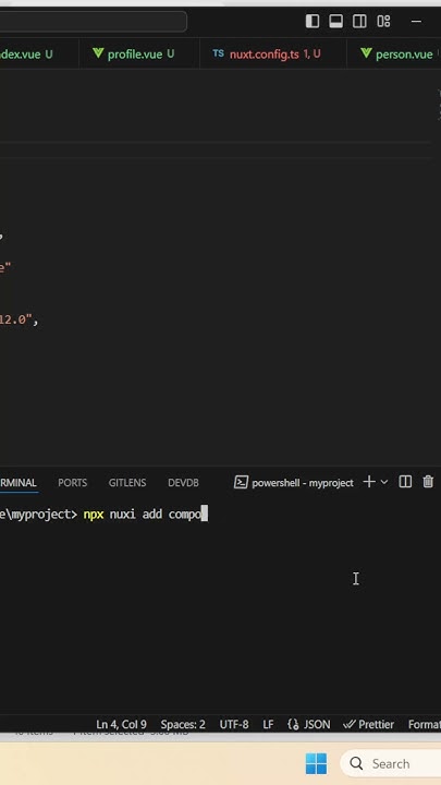 Nuxt Commands Npx Nuxi Add Nuxtjs Javascript Shorts Short Coding Youtube