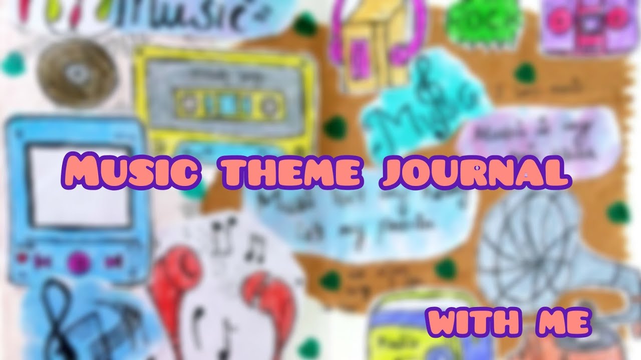 🎶Music theme journal🎶 | #journal41 | with DIY supplies | Relaxing ...