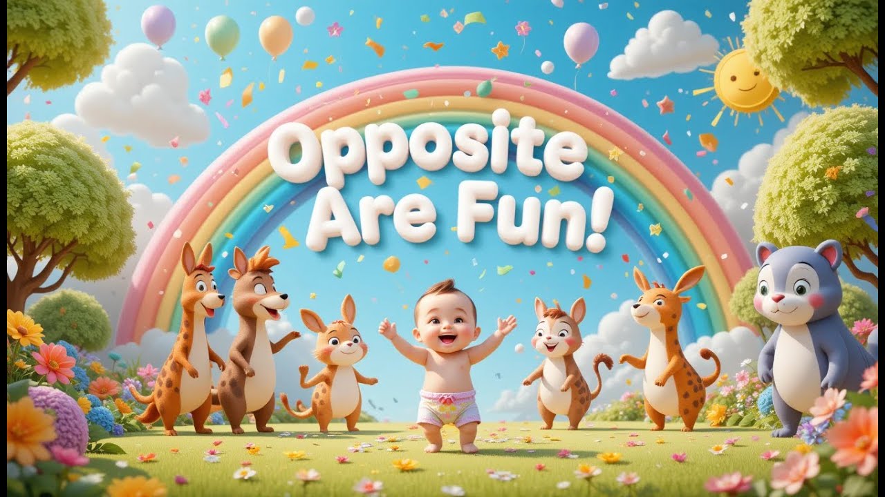 Lets Learn Opposite | Fun & Educational Opposites Song for Kids | Learn ...