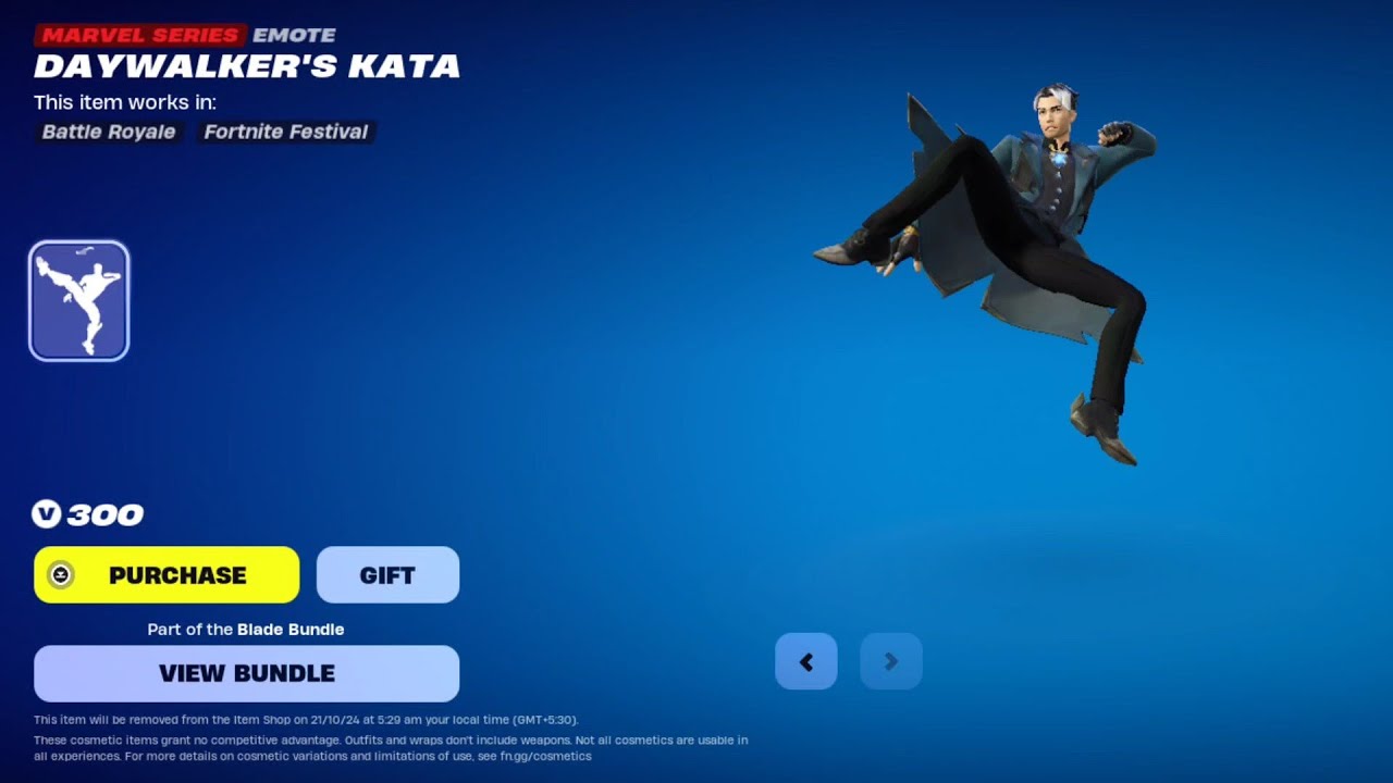 Fortnite Daywalker's Kata Emote Return In Item Shop and Catrina Skin ...