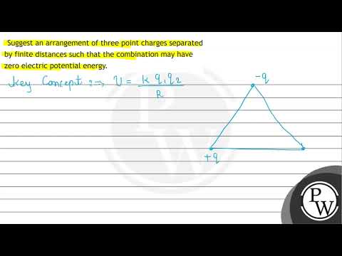 Suggest an arrangement of three point charges separated by finite ...