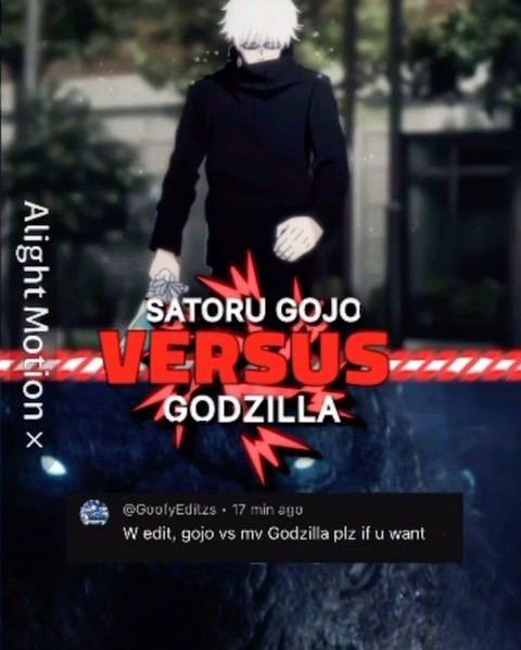 Godzilla vs Gojo #jujutsukaisen #godzilla #gojo # ...