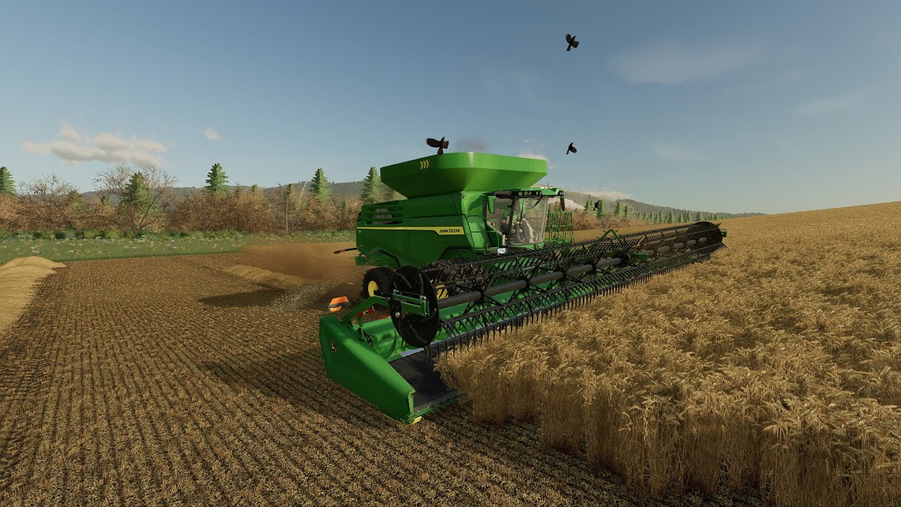 FS 22 Hills View Farm * 18 * Rye Harvest, Rye Straw Swath (Time-Lapse ...