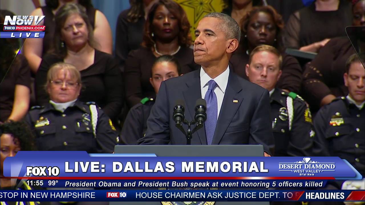 HEARTWARMING: President Obama Honors And Remembers Fallen Dallas ...