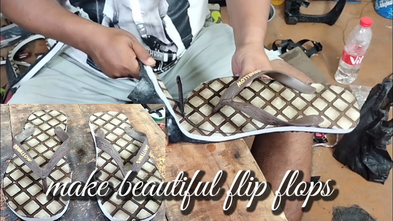 Make beautiful flip flops - YouTube