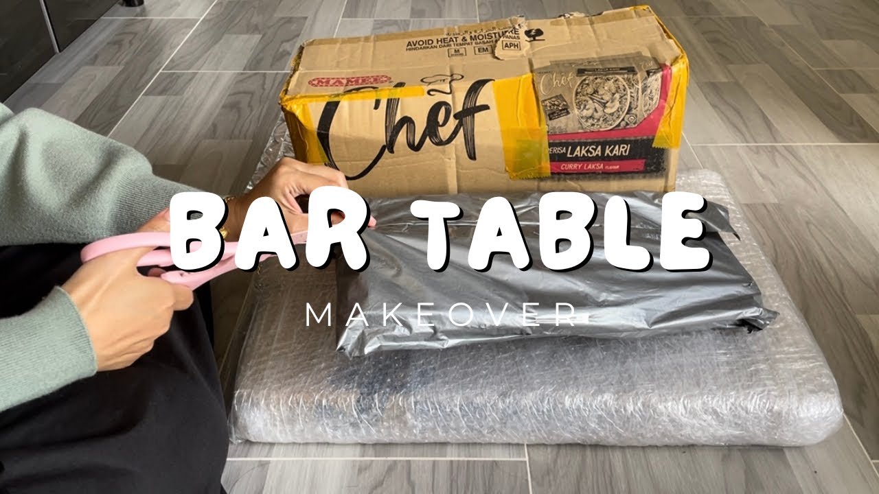 makeover kitchen bar table - YouTube