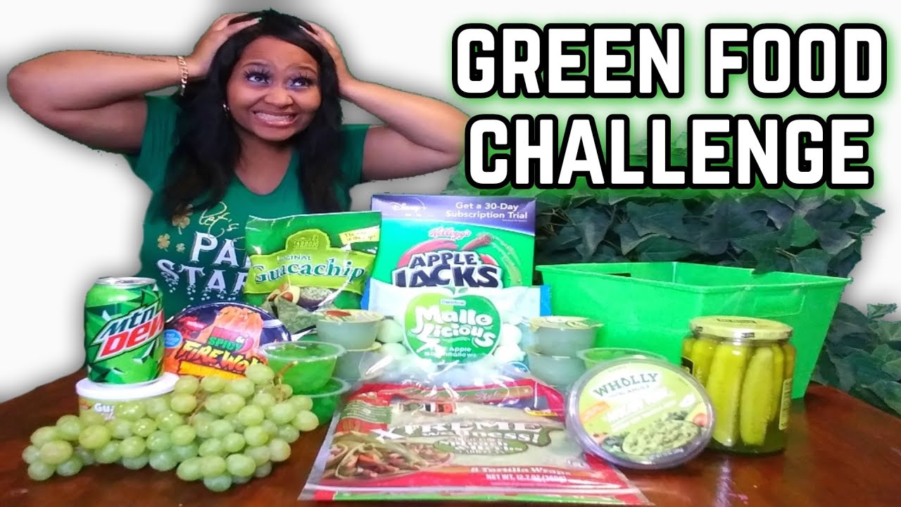 GREEN FOOD CHALLENGE! (HILARIOUS) - YouTube