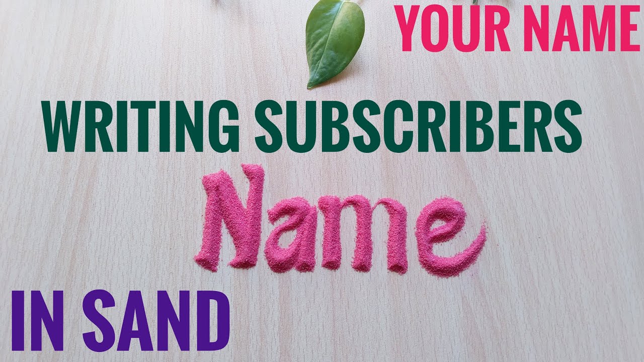 Subscribers Names 03 Dec 25 | Sand Script | Sand Calligraphy | Name in ...