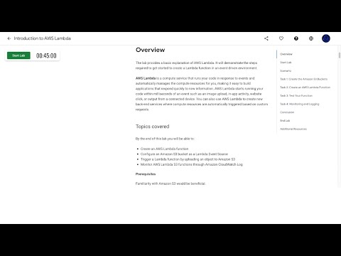Qwiklabs | Introduction to AWS Lambda - YouTube