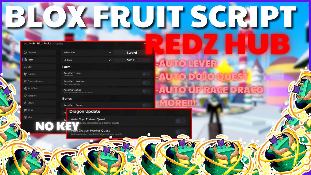 [No Key] Script Blox Fruit New Update REDZ HUB 🔴 AUTO FARM , AUTO GET ...