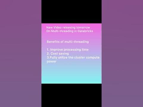 Azure Databricks Optimization Techniques - Use of multi-thread in the same notebook. - YouTube