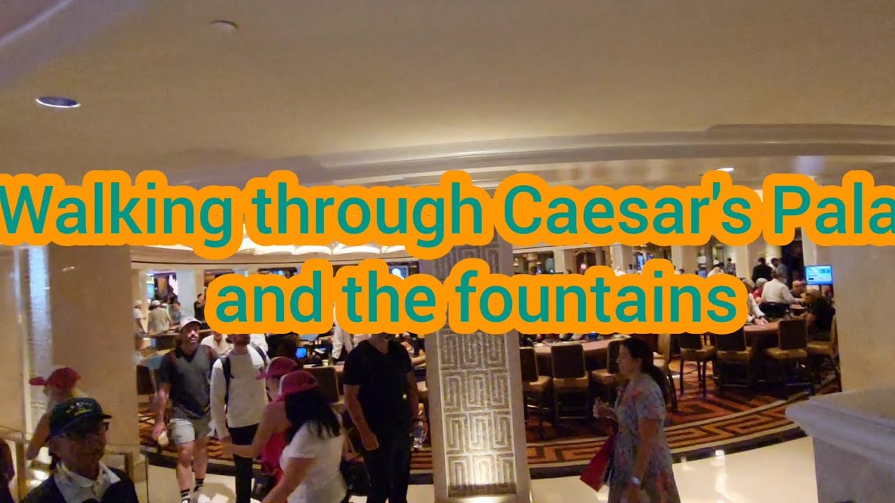 Caesars Palace Casino gambling floor & Check-in Lobby with the famous ...