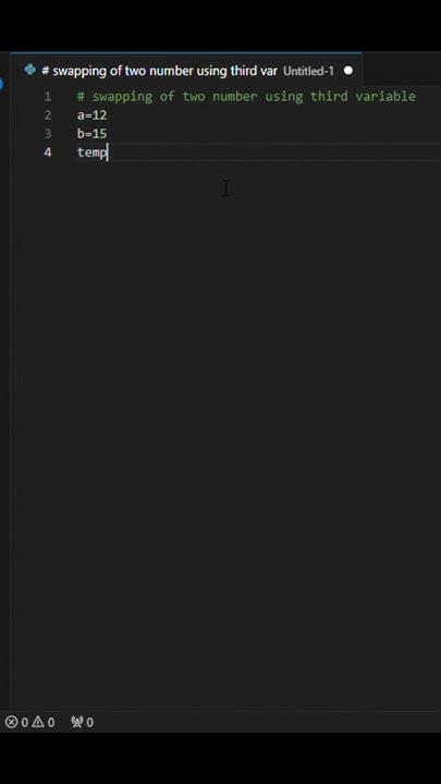 Swap Two Numbers In Python Using Temp Variable Shortscodingpythonprogramcodingtipspython3