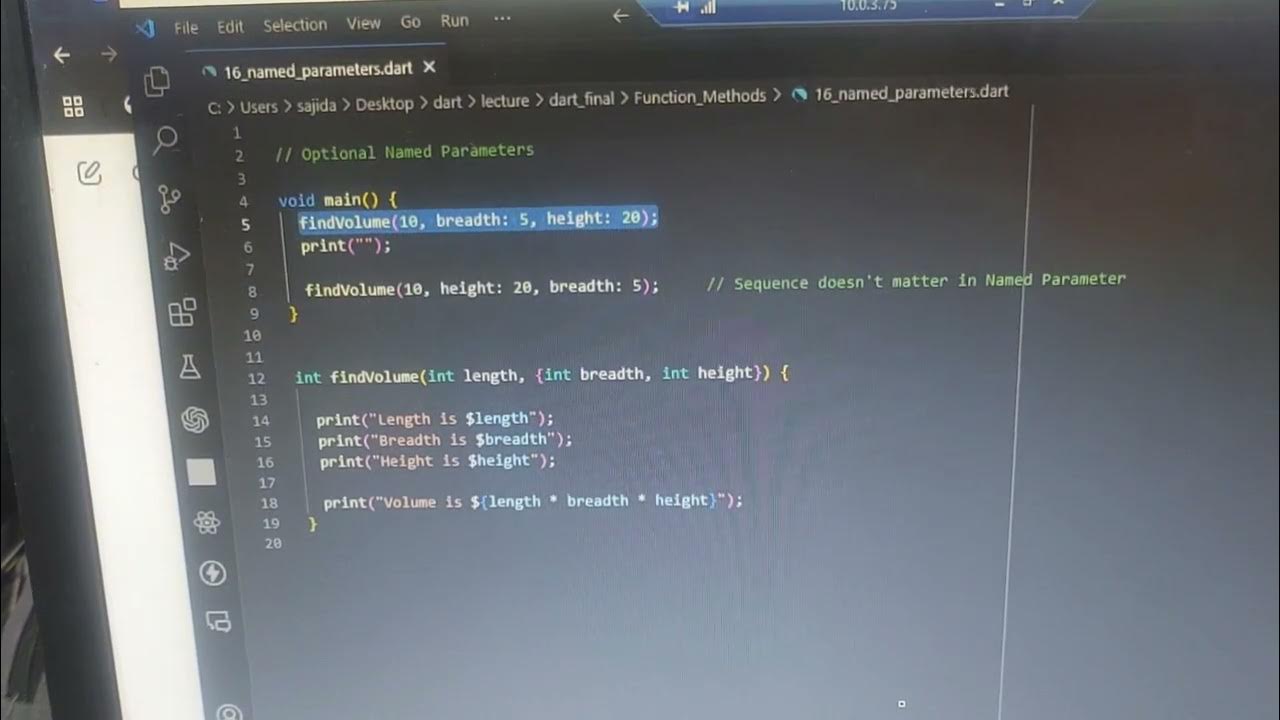 Flutter & Dart (Part 26) What is Named Parameter Function ? With Example - YouTube