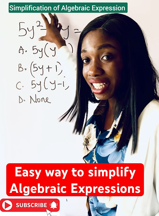 How to simplify Algebraic Expression #viralmathshorts - YouTube