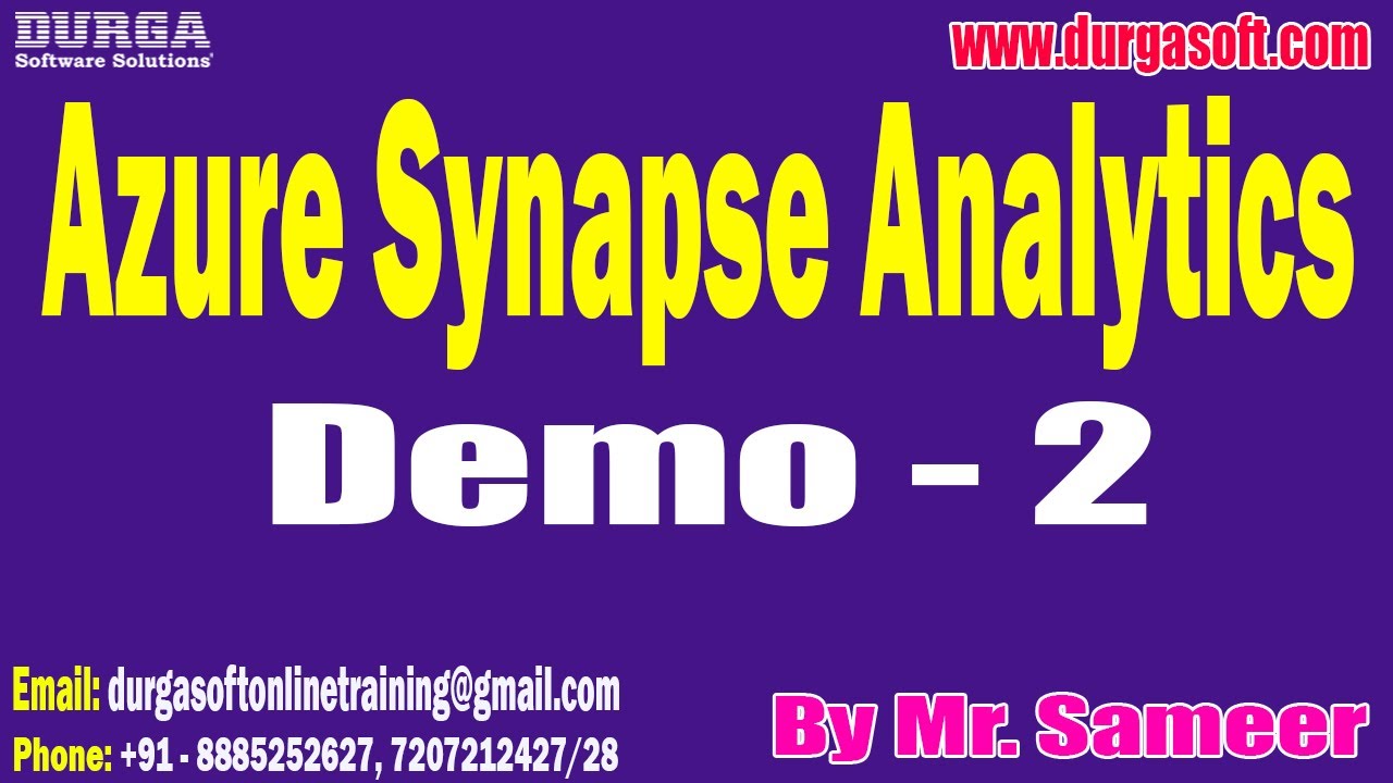 Azure Synapse Analytics Tutorials Demo 2 By Mr Sameer On 07 06 2023 1030am Ist Youtube