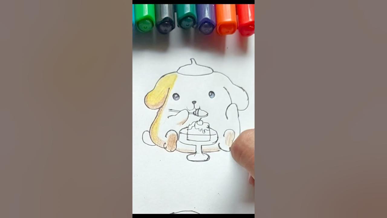 how to draw pompompurin | easy sanrio pompompurin drawing | # ...