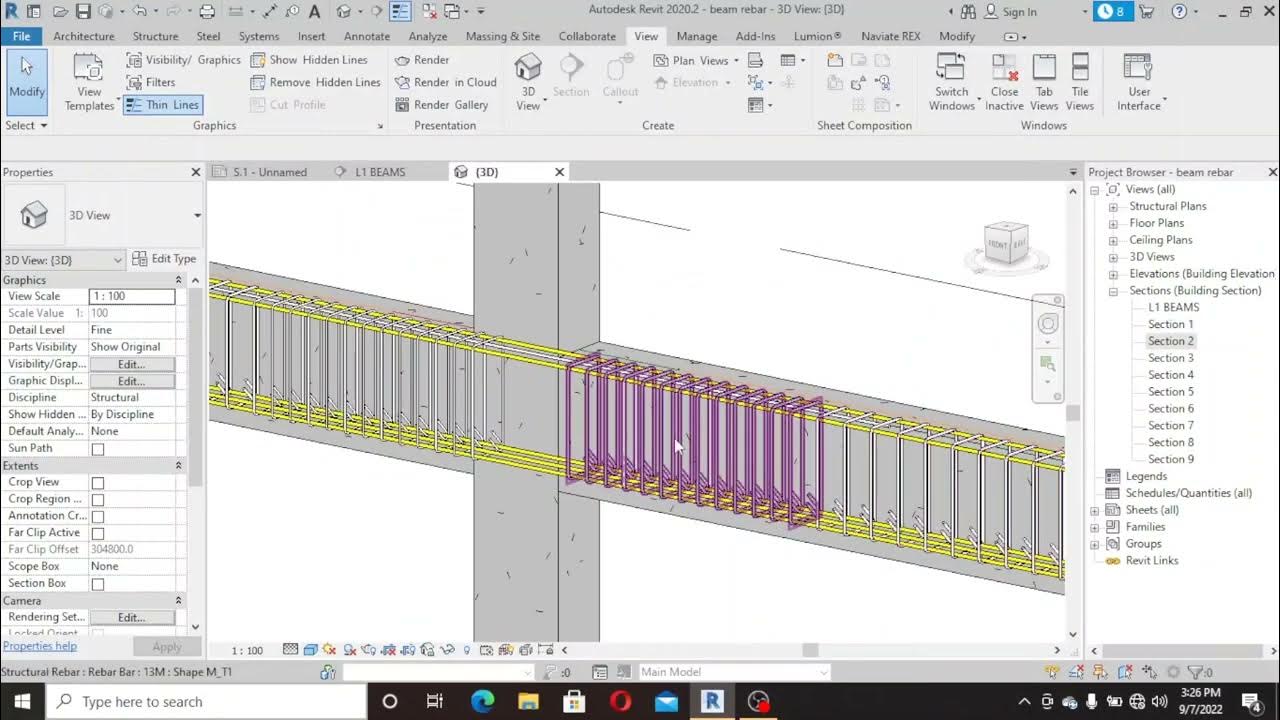 How to change the color of Rebar in Revit | Revit 2020 | - YouTube