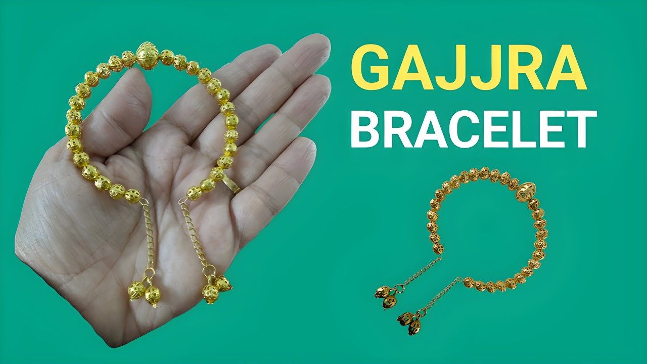 Beautiful Handcrafted Gold-Tone Gajra Bracelet - YouTube