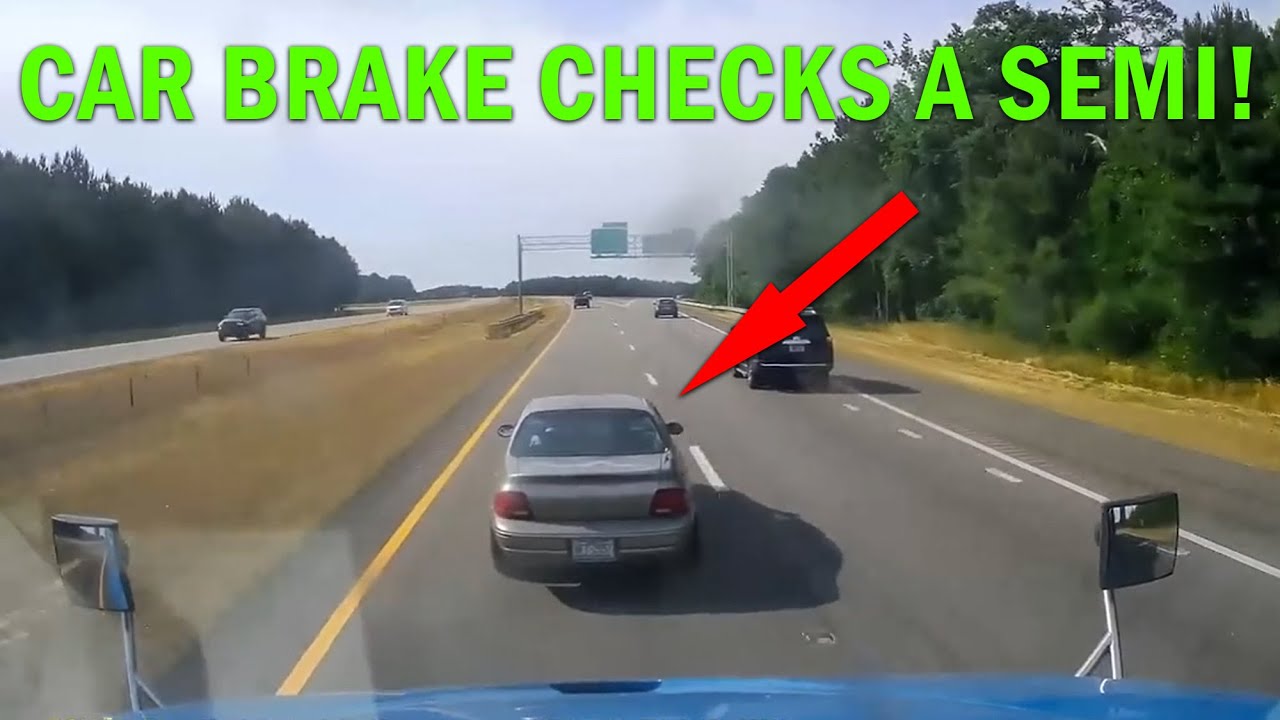 American Truck Drivers | Road Rage | Brake Check | Instant Karma | Bad ...