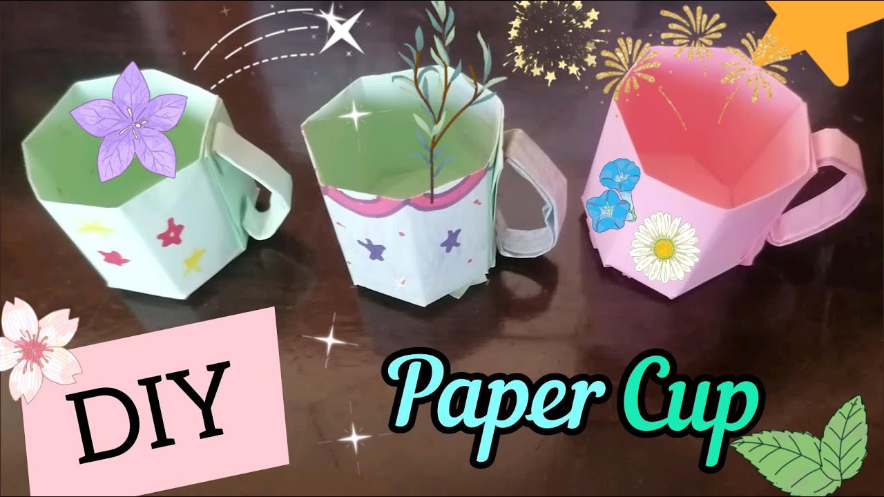 How to make paper cup | DIY cup | Origami cup - YouTube