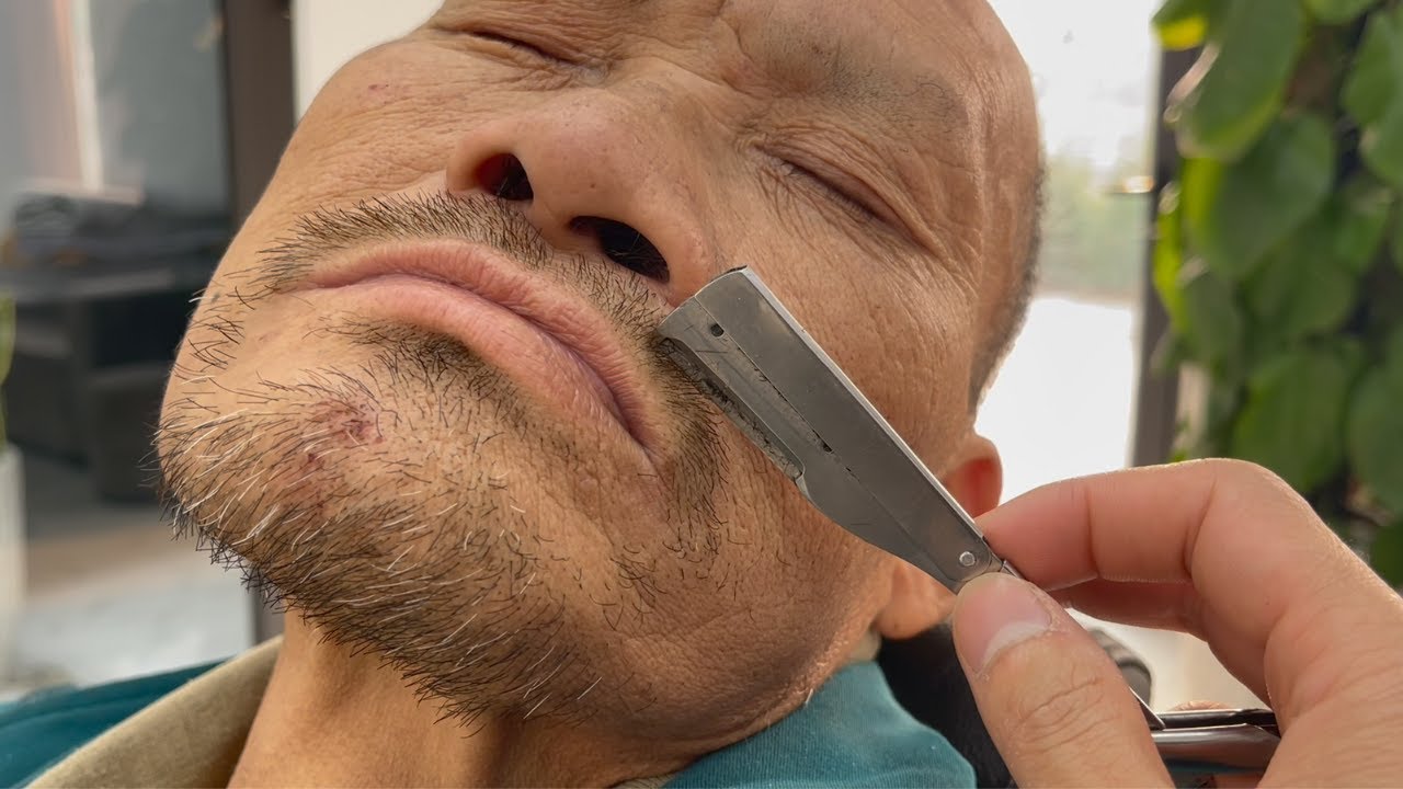 ASMR 🐫 FOR A GOOD SLEEP | SHAVING BEARDS AND DEAD SKIN FOR MAN ...