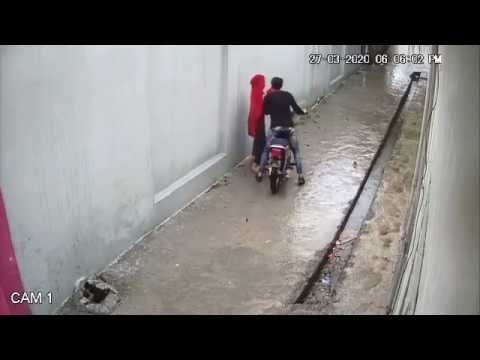 couple kissing caught on cctv camera