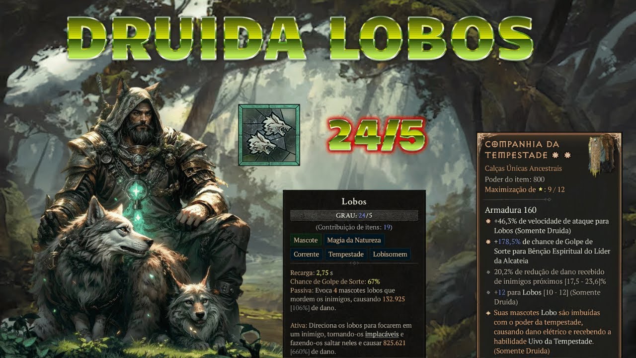 DIABLO 4 - DRUIDA - LOBOS ( TEMPORAD 6 ) - YouTube