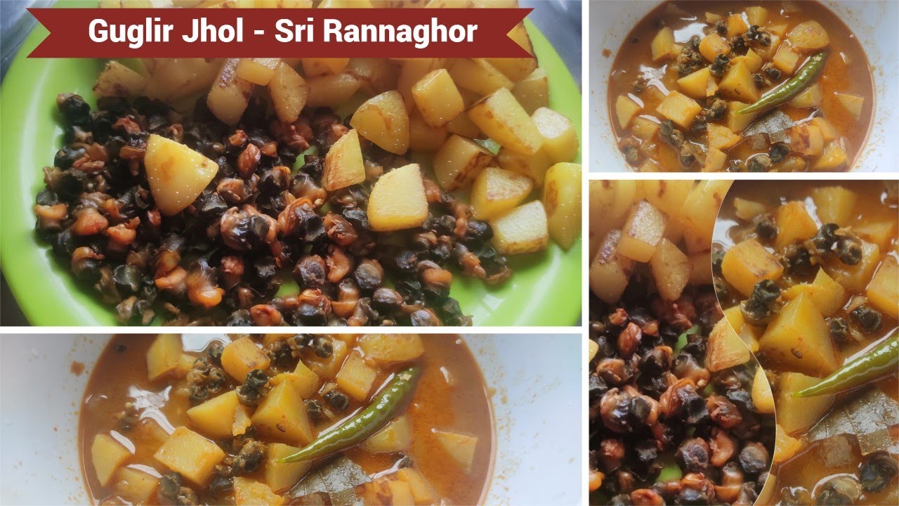 Alu Diye Guglir Jhol | Gerir Jhol | গুগলির ঝোল | Periwinkles Curry ...