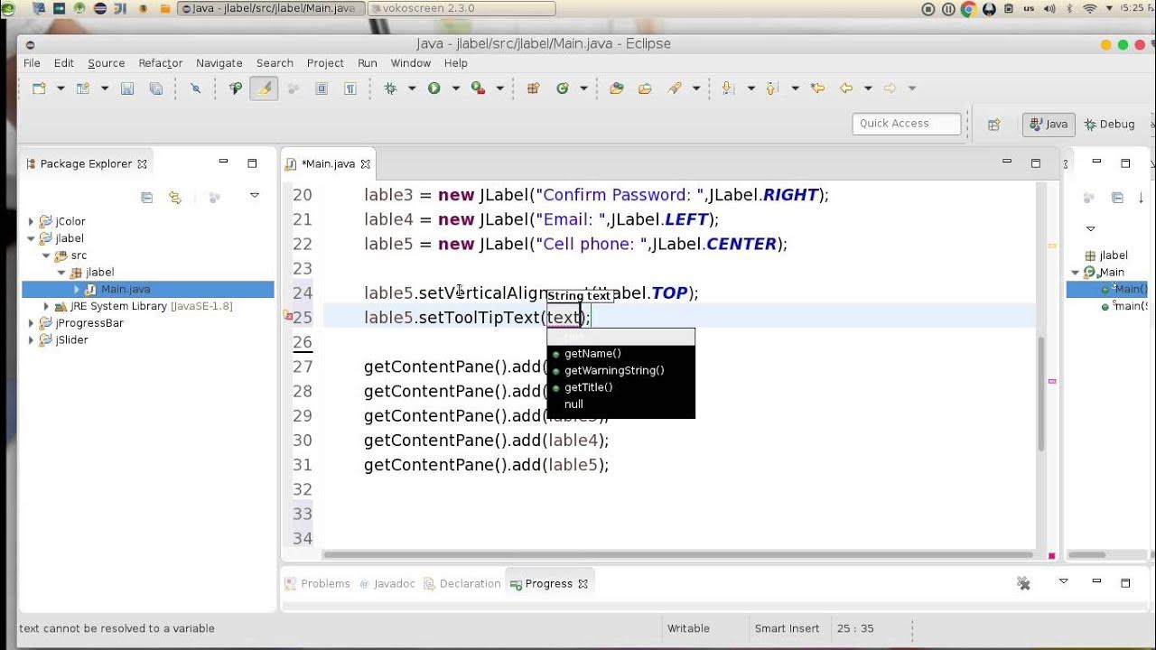 28 JAVA Swing GUI JLabel - YouTube