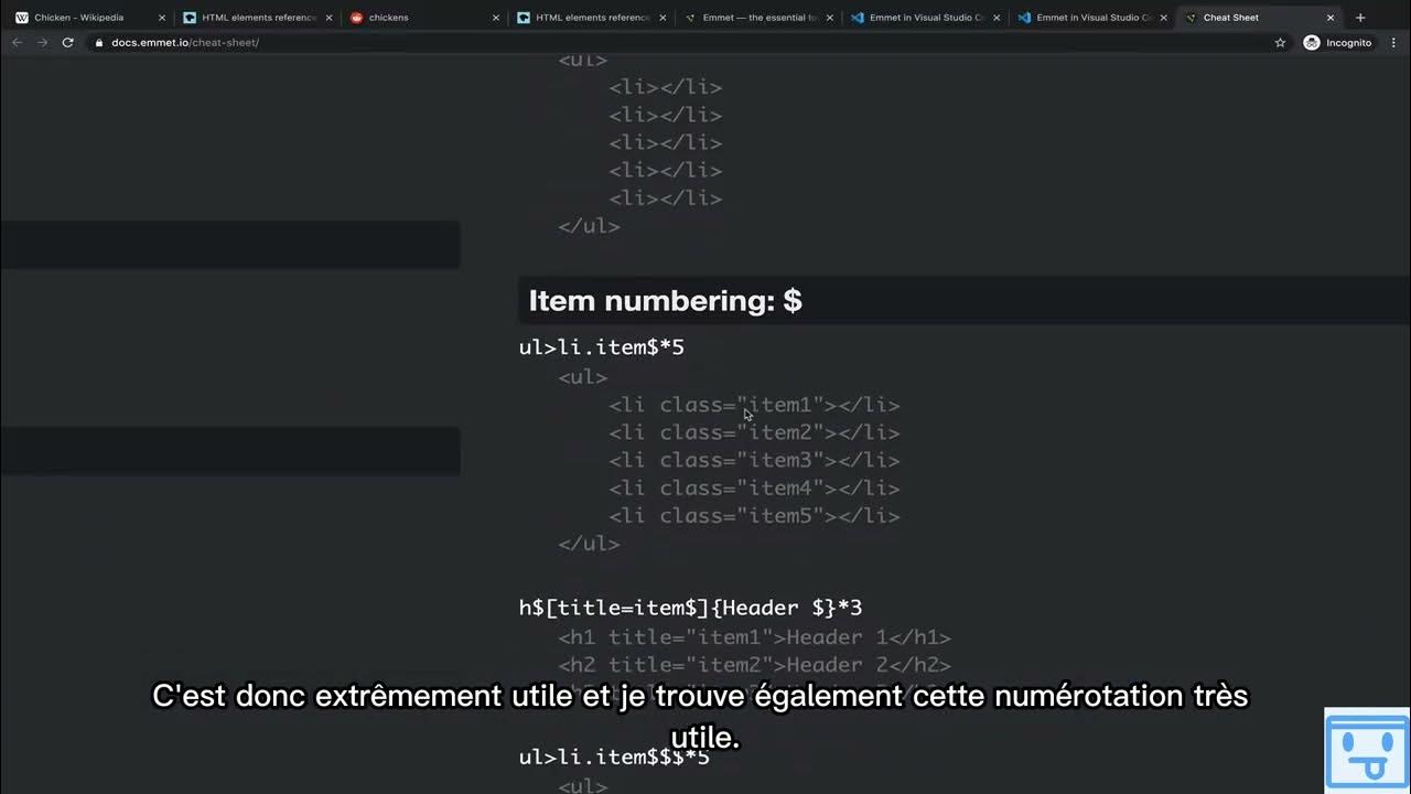 03 - Prochaines étapes HTML _ Sémantique | 009 VSCode Astuce Emmet #coder #code - YouTube