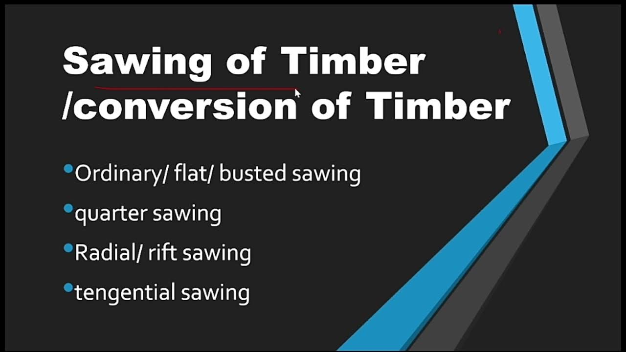 sawing of timber/conversion of timber/ordinary sawing/quarter sawing ...