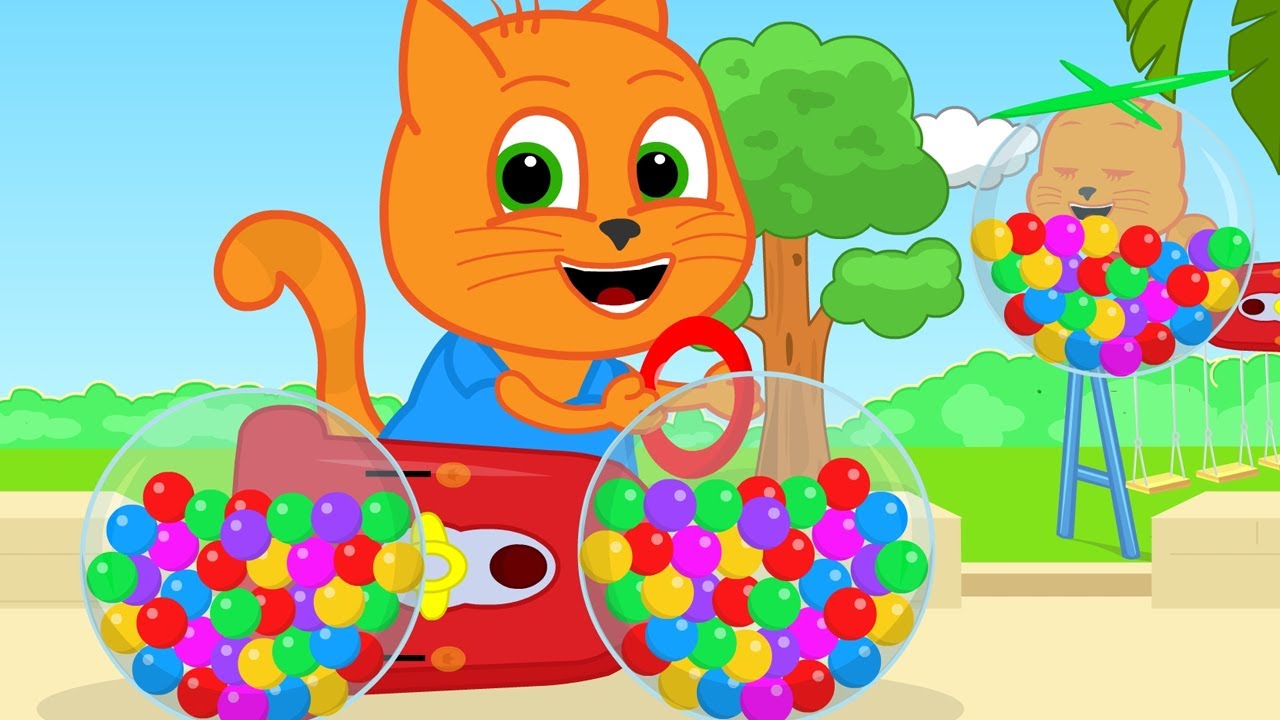 Cats Family in English - TOP 20 Gumball Machine Cartoon for Kids - YouTube