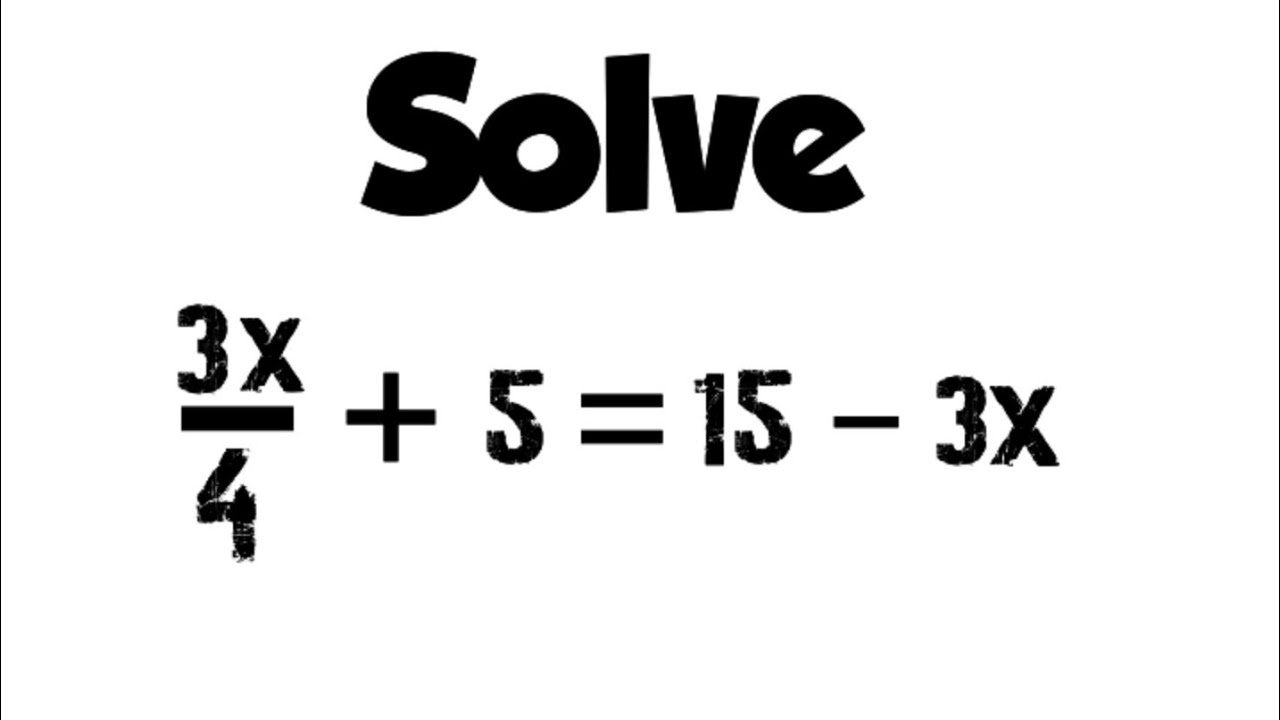 Find the value of x? Solve the following equation/Determine the value ...