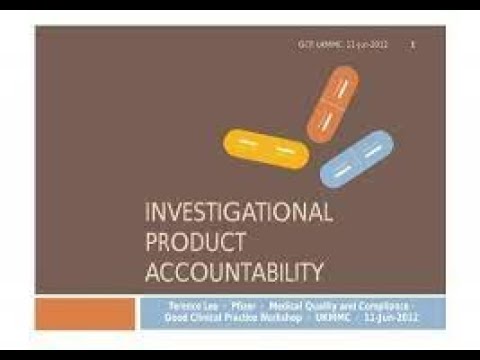 😁 Control and accountability of IP, investigational product in clinical ...