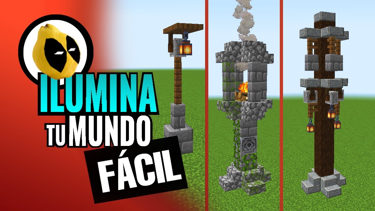 💡💡 Cómo hacer FAROLAS MEDIEVALES en MINECRAFT 10/10 - YouTube