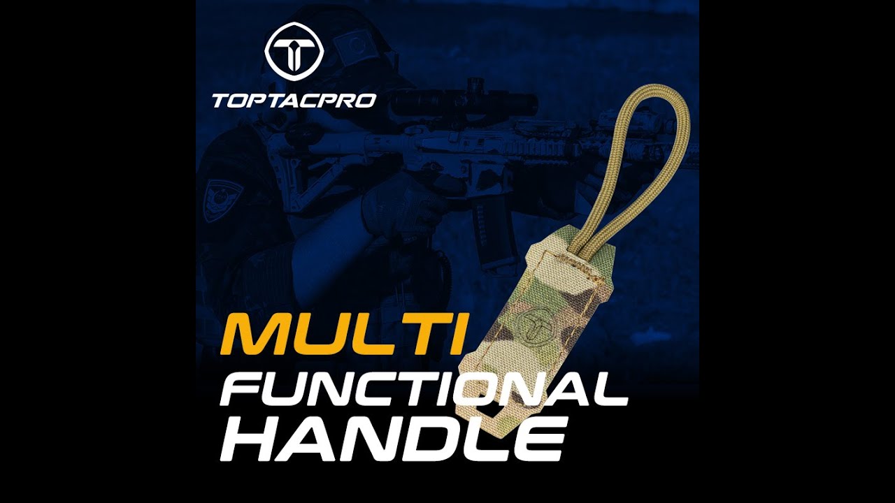 TOPTACPRO Tactical Hook Handle Zipper Laser Cut Military Handle Zipper ...