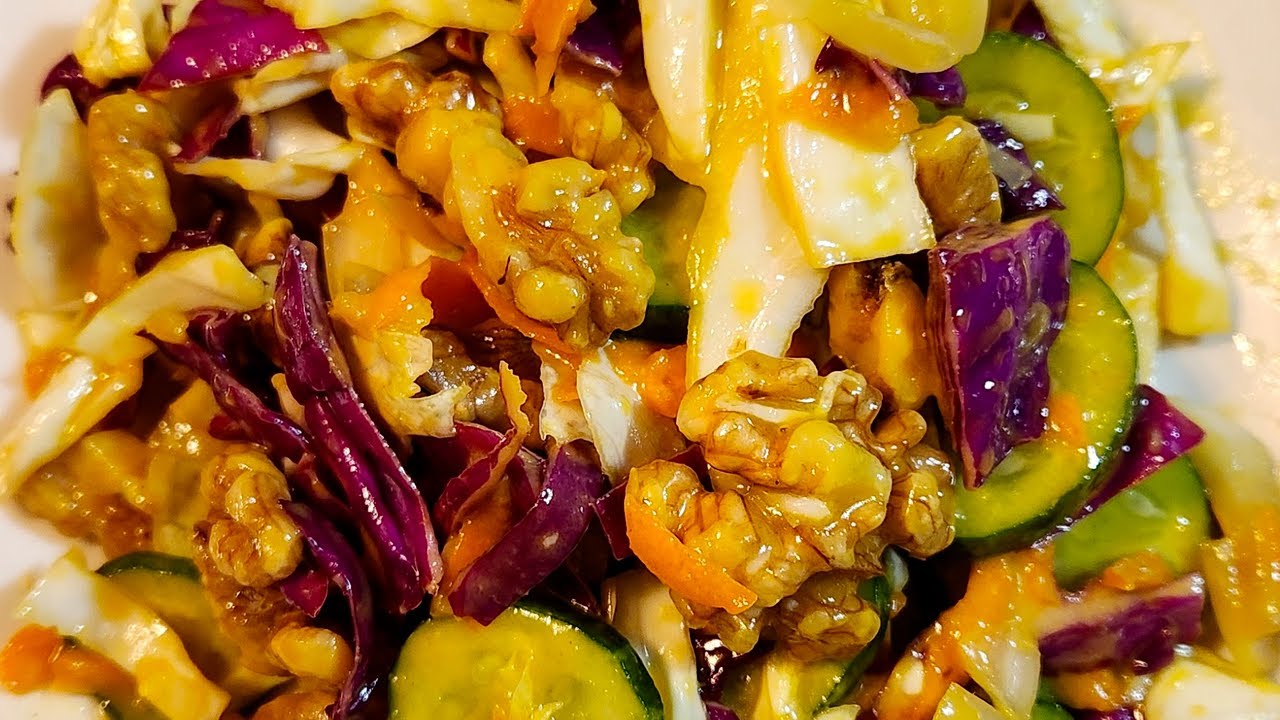 Cabbage Salad - Delicious! - YouTube