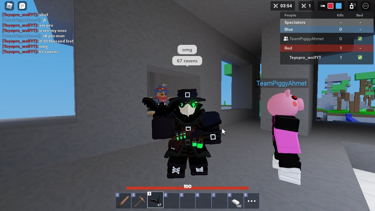 Bedwars raven kit - YouTube