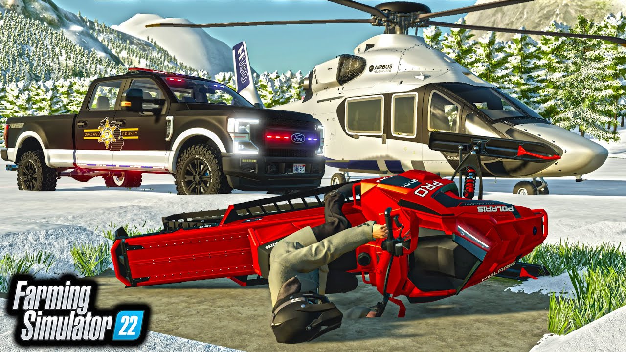 ALFRED CRASHED HIS SNOWMOBILE (EMERGENCY AIRLIFT) | FS22 - YouTube