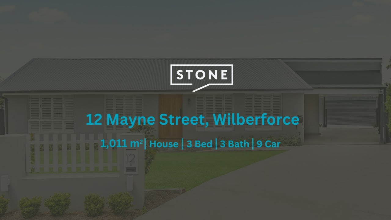 For Sale: 12 Mayne Street, Wilberforce - YouTube